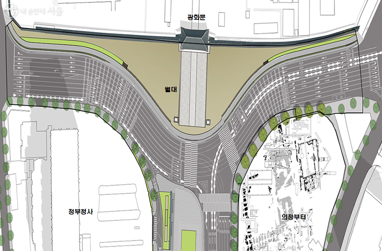 광화문광장, 녹지 품고 두 배 넓어졌다…8월 6일 재개장 > 내 손안에 서울 > 서울이야기 > 시민소통 > 정보소통광장